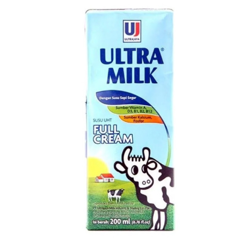 Jual Ultra Milk Susu UHT Full Cream 200 ml / 1 dus | Shopee Indonesia
