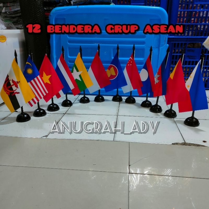 Jual tiang kayu bendera meja GRUP NEGARA ASEAN | Shopee Indonesia