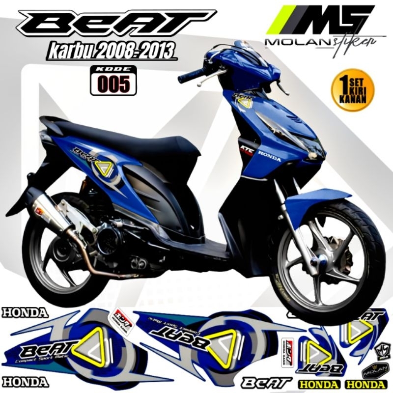 Jual Decal Sticker Striping Variasi Motif Ori Beat 2009/2010 Beat Karbu ...