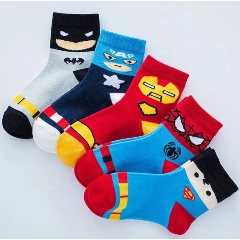 Jual KAOS KAKI ANAK COWO MOTIF SUPER HERO USIA 2-7 TAHUN (SUDAH KEMAS ...
