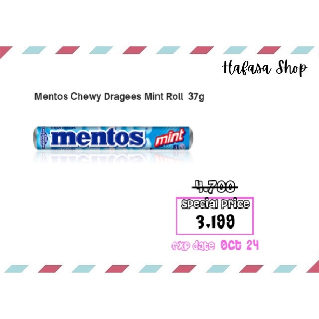 Jual Mentos Chewy Dragees Mint Roll 37g | Shopee Indonesia
