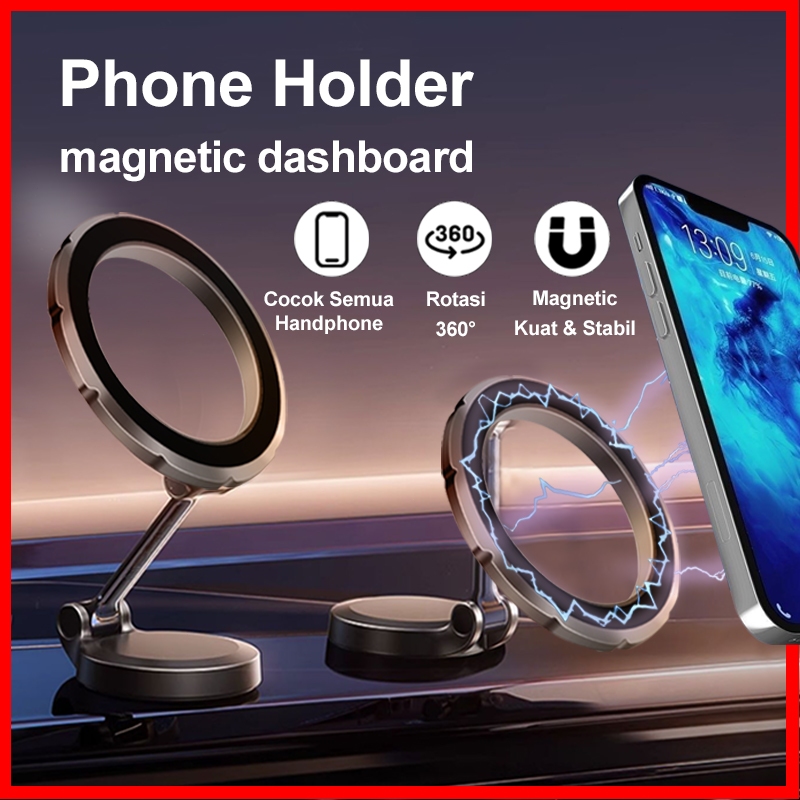 Jual Magnet car holder Hp / holder hp mobil magnetic universal 360 ...