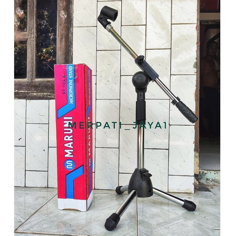 Jual Stand Mic / Cagak Tiang Microphone Maruni Pendek Plus Holder Mic ...