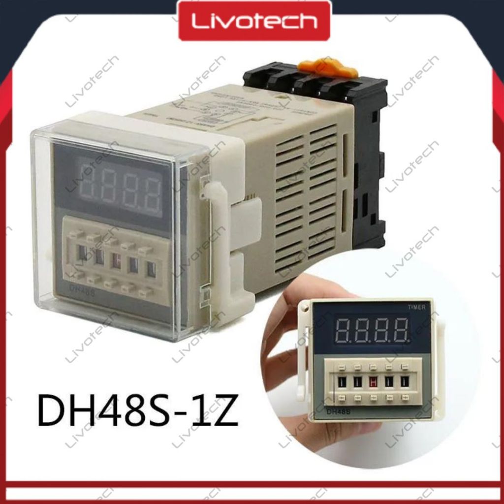 Jual Digital Timer DH48S-S Delay Relay Twin Counter Digital Precision Relay Time 220V AC ...