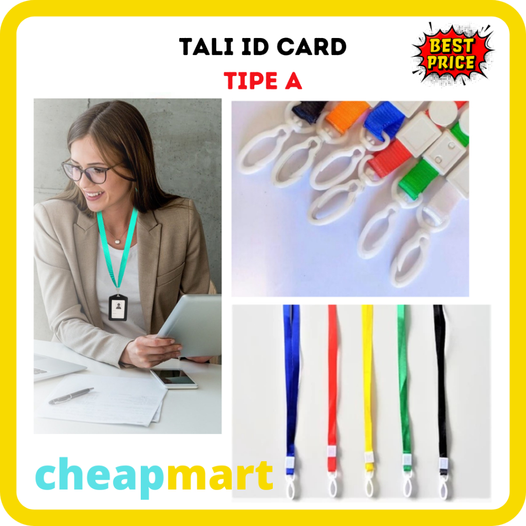 Jual LENGKAP ID CARD Kartu Nama Holder Mika Tali Lanyard Gantungan ...