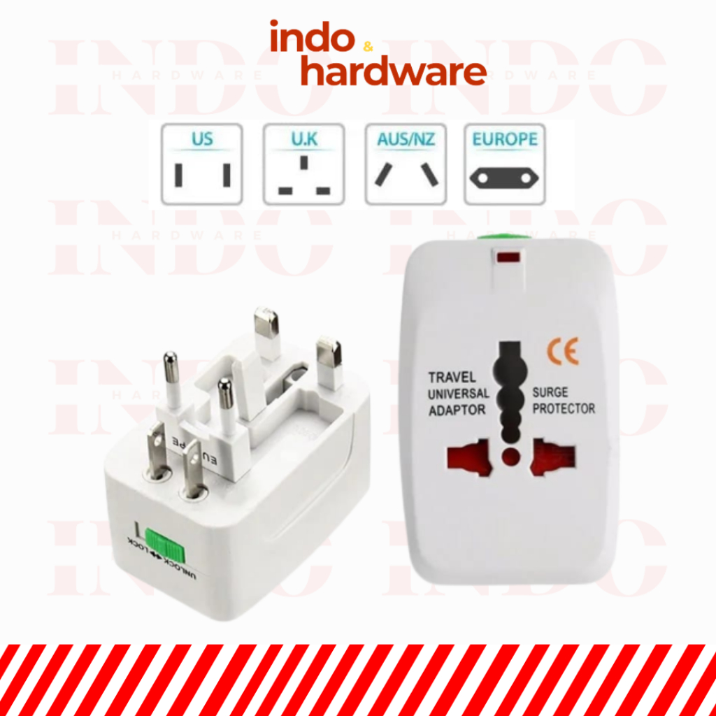 Jual Colokan Listrik Universal Travel Adaptor 4 in 1 | Sambungan ...