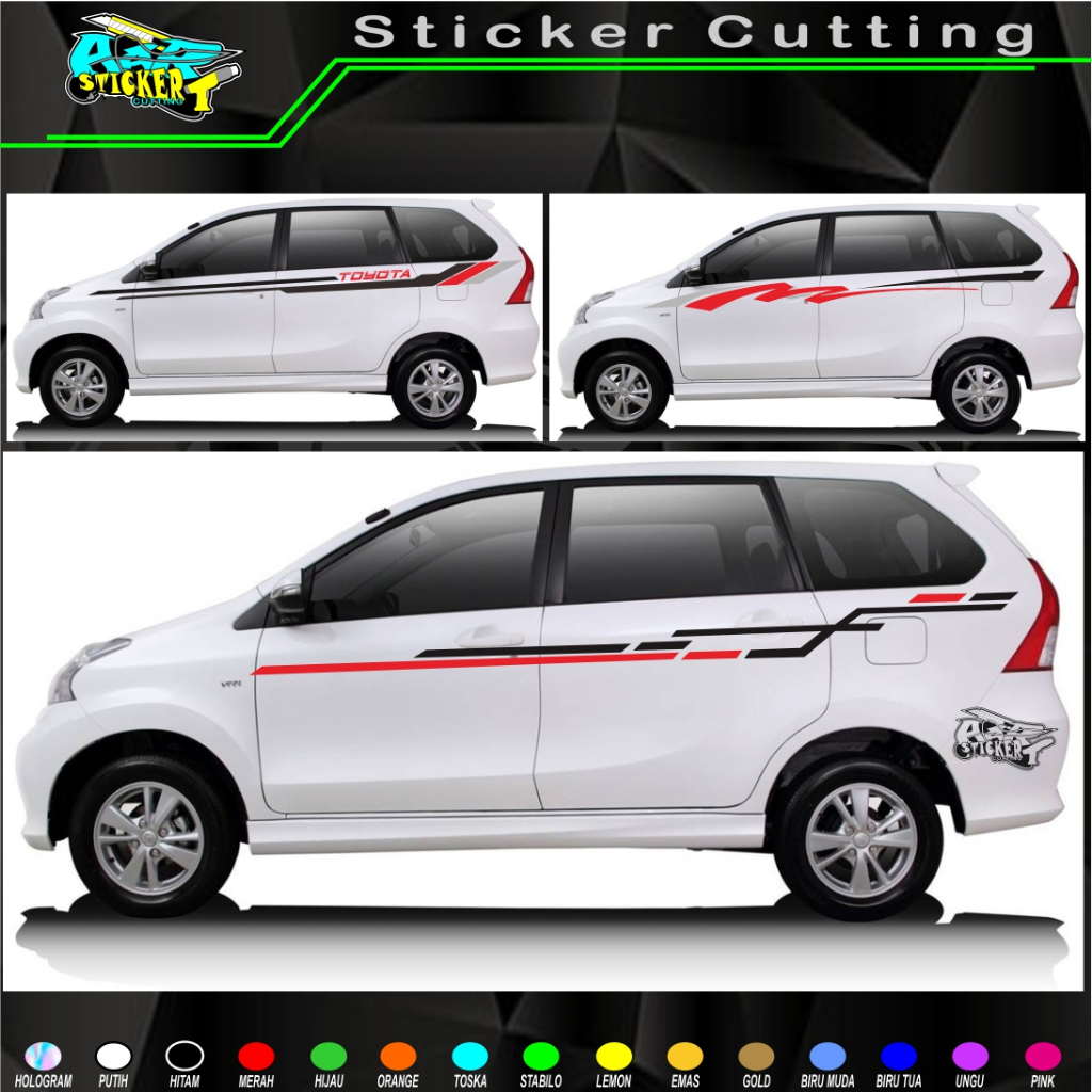 Jual STIKER STRIPING POLET BODY MOBIL AVANZA (DLL) | Shopee Indonesia