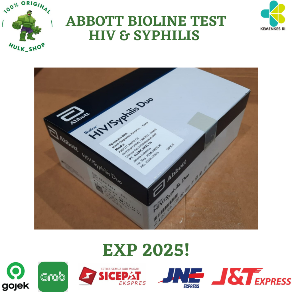 Jual Alat Test HIV & Syphilis Abbott Bioline Duo | Original | 1 Box isi ...