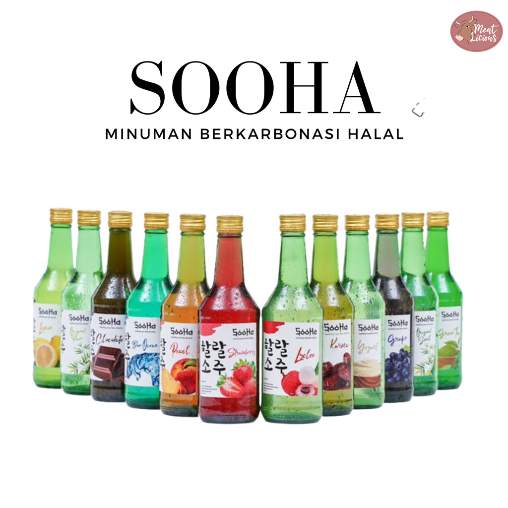 Jual SOOHA - Minuman berkarbonasi rasa Peach, Anggur, Lychee ...