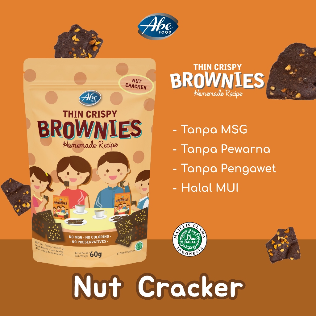 Jual Abe Food Thin Crispy Brownies/ Biskuit Anak Sehat/ Makanan Ringan ...