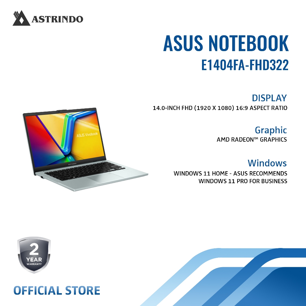 Jual Asus Vivobook 14" FHD/R3-7320U/8GB/256GB/Win 11 - E1404FA-FHD322 ...