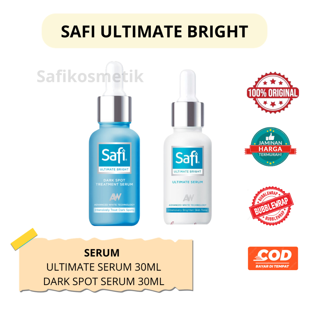 Jual Safi Ultimate Bright Serum Dark Spot Serum Ultimate Serum 30ml | Shopee Indonesia