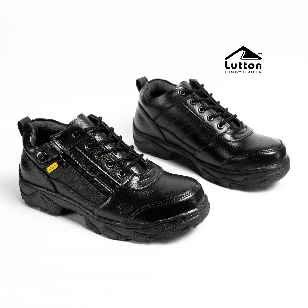 Jual Lutton - Sepatu Safety Ujung Besi Pendek Tali dan Resleting ...