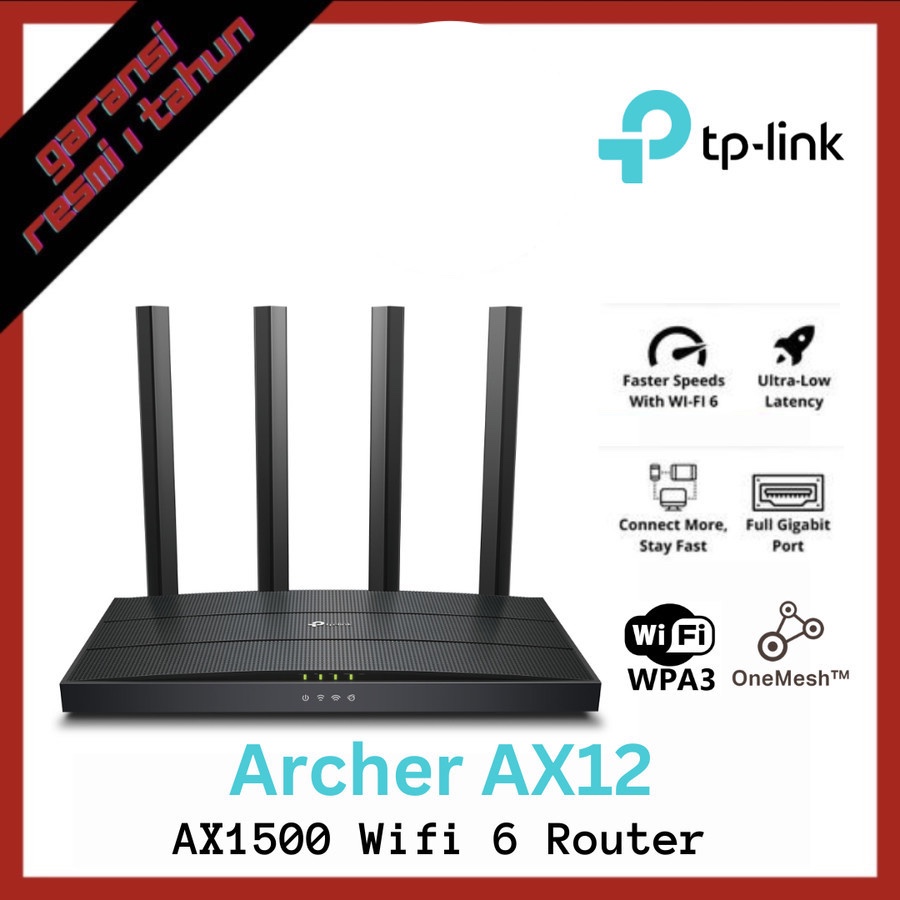 Jual TP-Link Archer AX12 AX1500 Wi-Fi 6 Wireless Dual-Band Gigabit ...