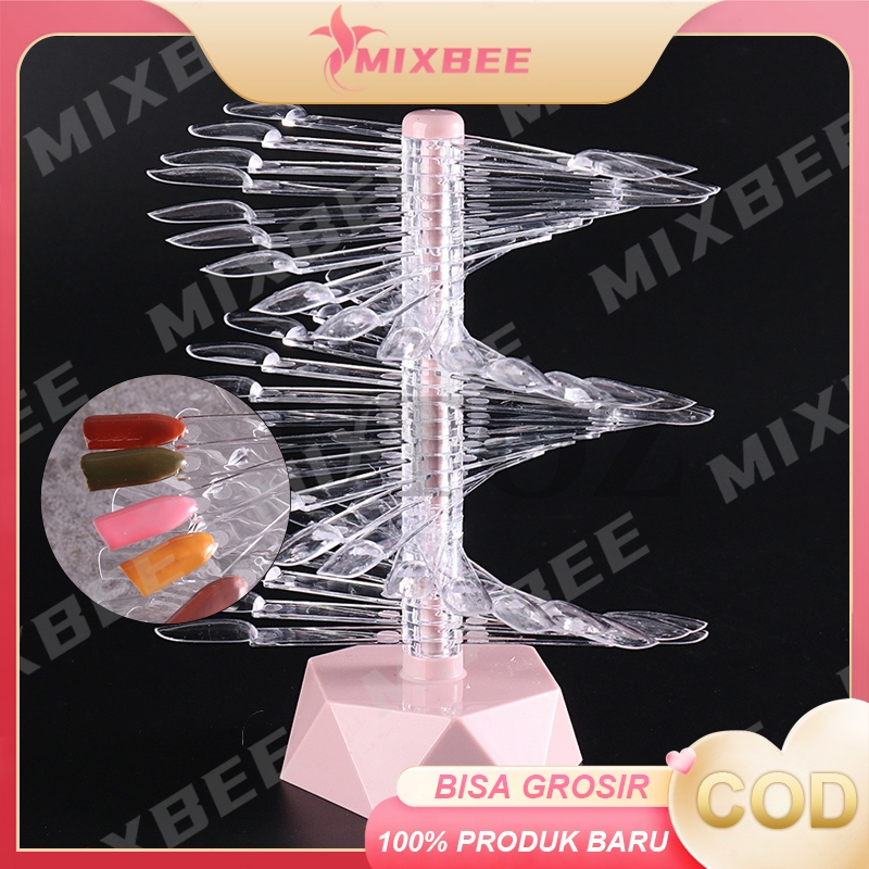 Jual Bentuk Spiral Display Kuku Nail Art / 60Pcs Acrylic Display Nail ...