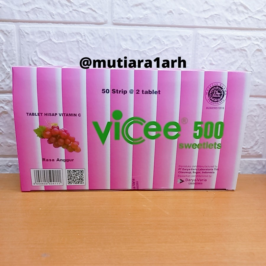 Jual VICEE ANGGUR BOX ISI 100 TABLET HISAP 500 MG | Shopee Indonesia