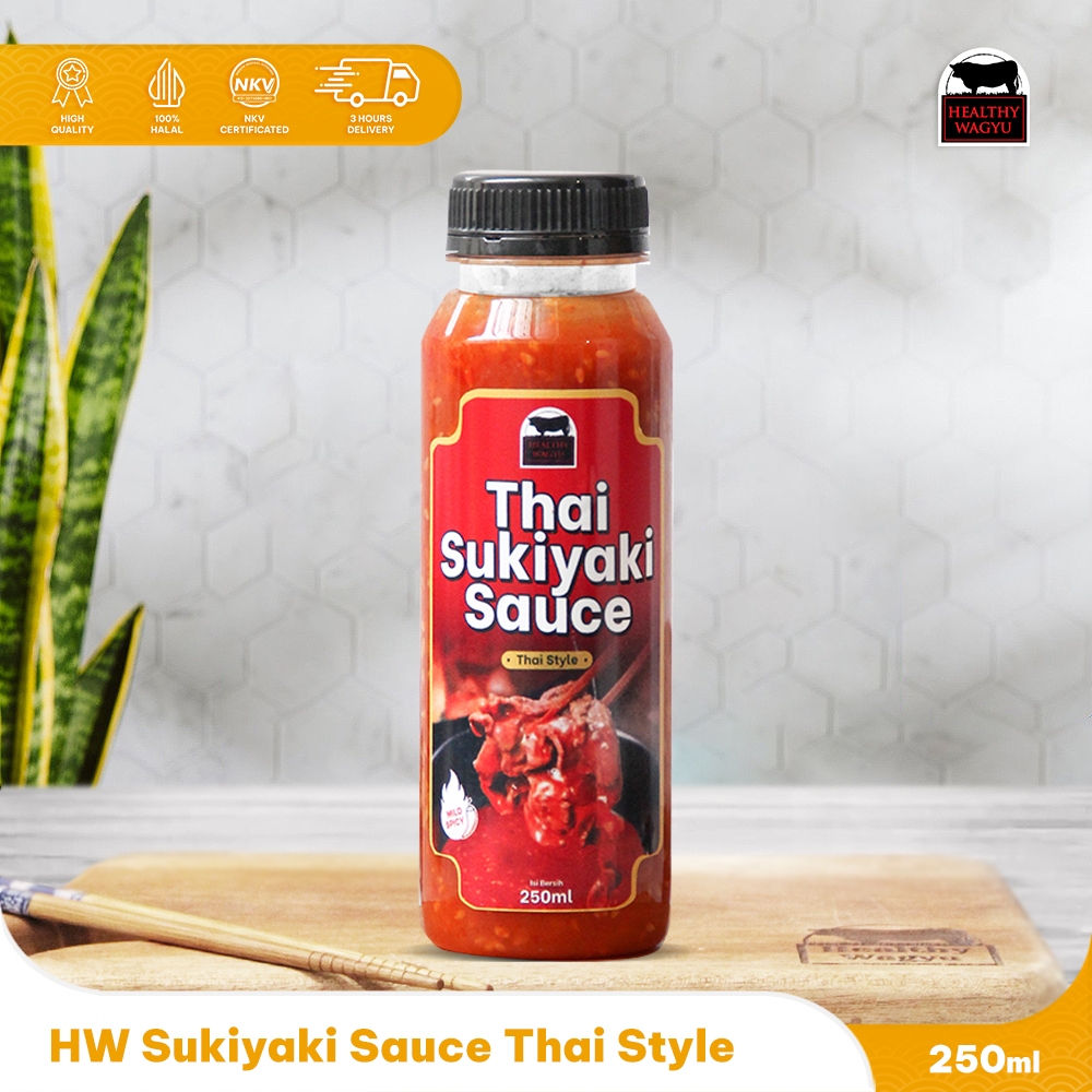 Jual Healthywagyu Red Thai Sukiyaki Sauce Halal 250 ML | Shopee Indonesia