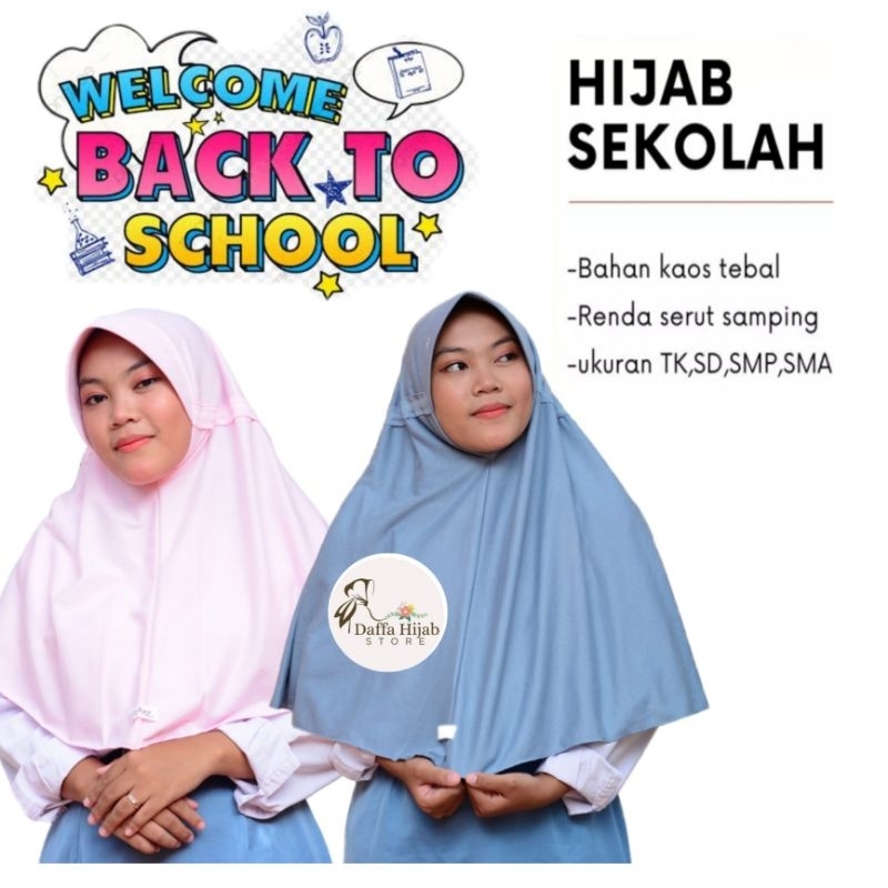 Jual Dafahijjab~hijab anak sekolah model rabbani/hijab model pita tutup/kerudung sekolah rabbani ...