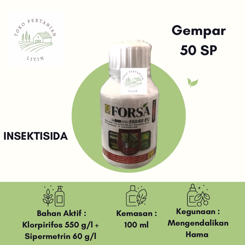 Jual Forsa 550/60 EC - 100 ml ( Insektisida ) Mengendalikan Hama Ulat ...
