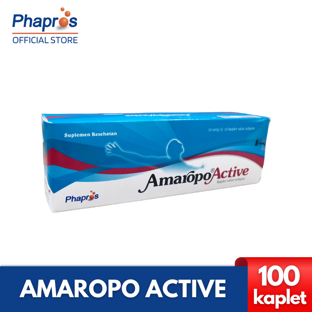 Jual Amaropo Active Box 100 kaplet salut selaput | Shopee Indonesia