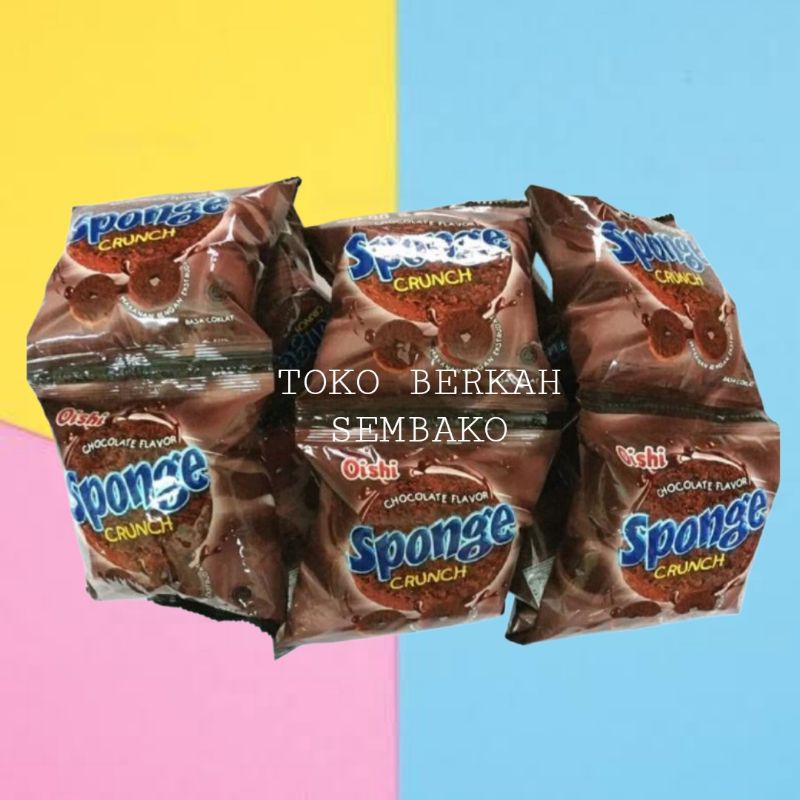 Jual ( RENCENG ) Oishi SPONGE Crunch Chocolate 9gr Isi 10PCS | Shopee ...
