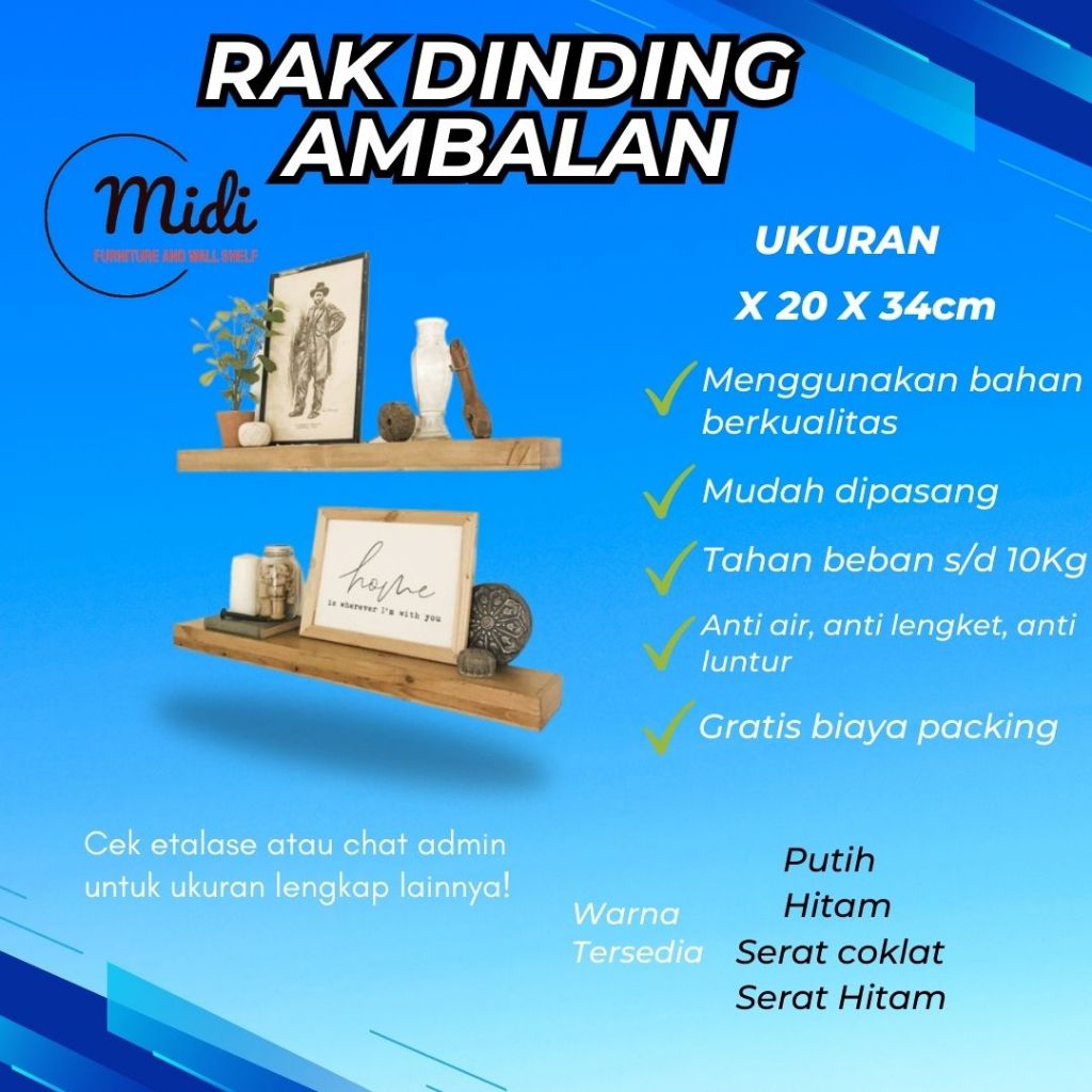 Jual RAK AMBALAN DINDING MINIMALIS 20X34cm | Shopee Indonesia