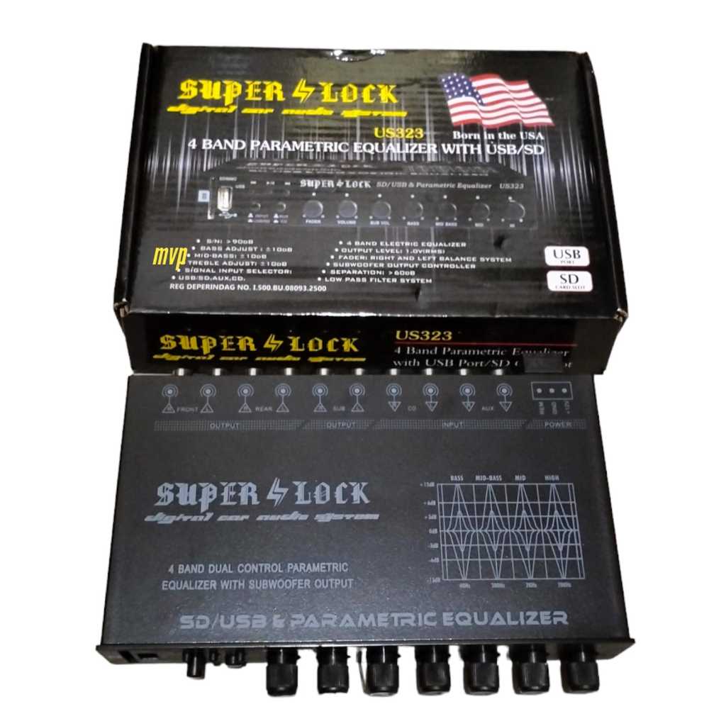 Jual Parametrik super lock equalizer 4 band USB / SD | Shopee Indonesia