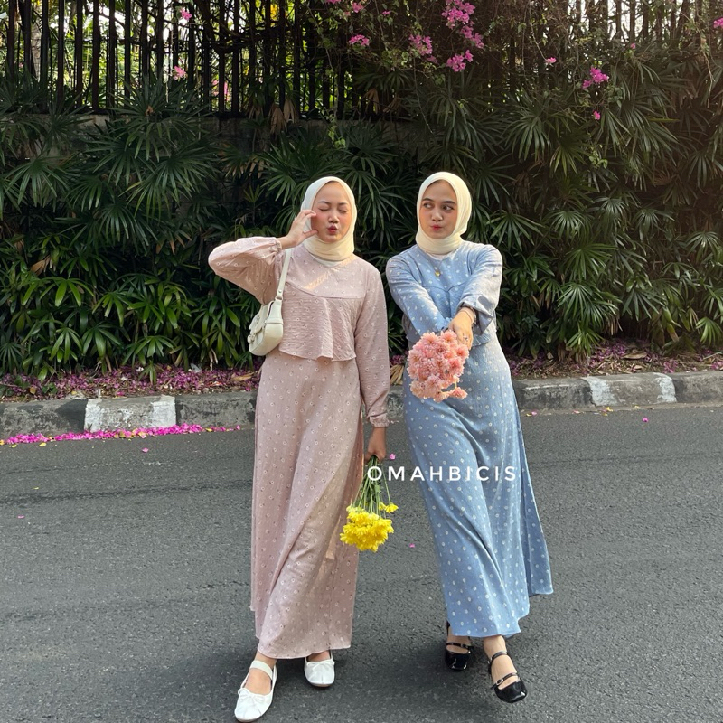 Jual Himari Dress korean vintage- Dress Korea- Dress crinkle - Dress ...