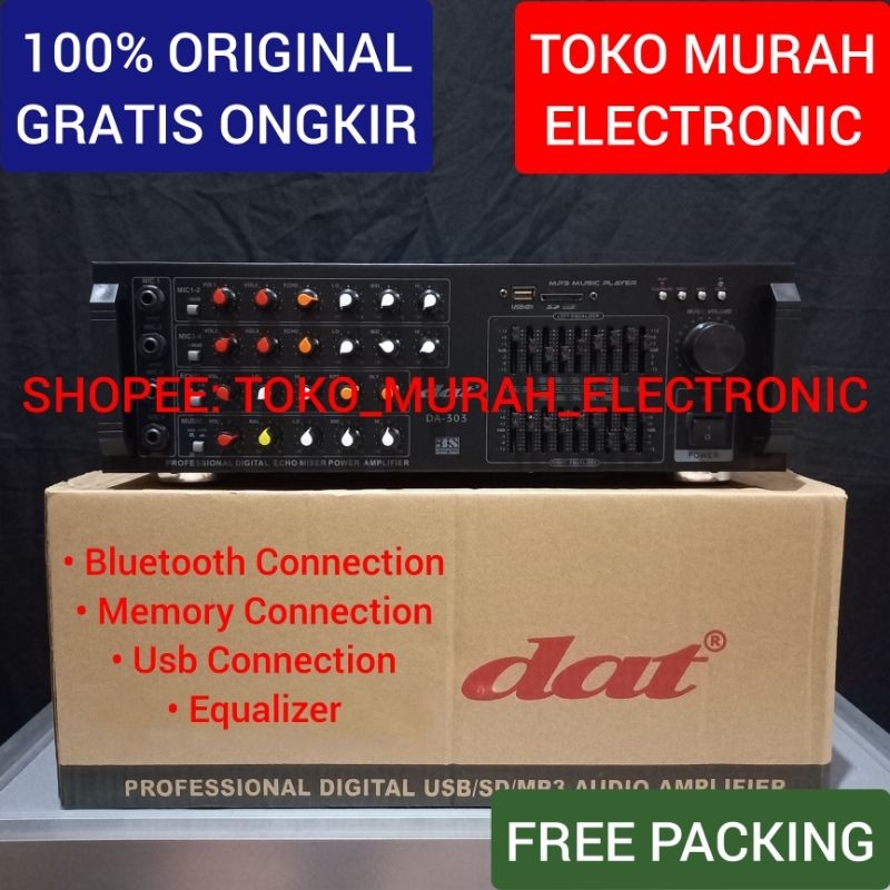 Jual TME - Amplifier Dat DA303 BT Usb Dan Bluetooth Ampli Dat Salon ...