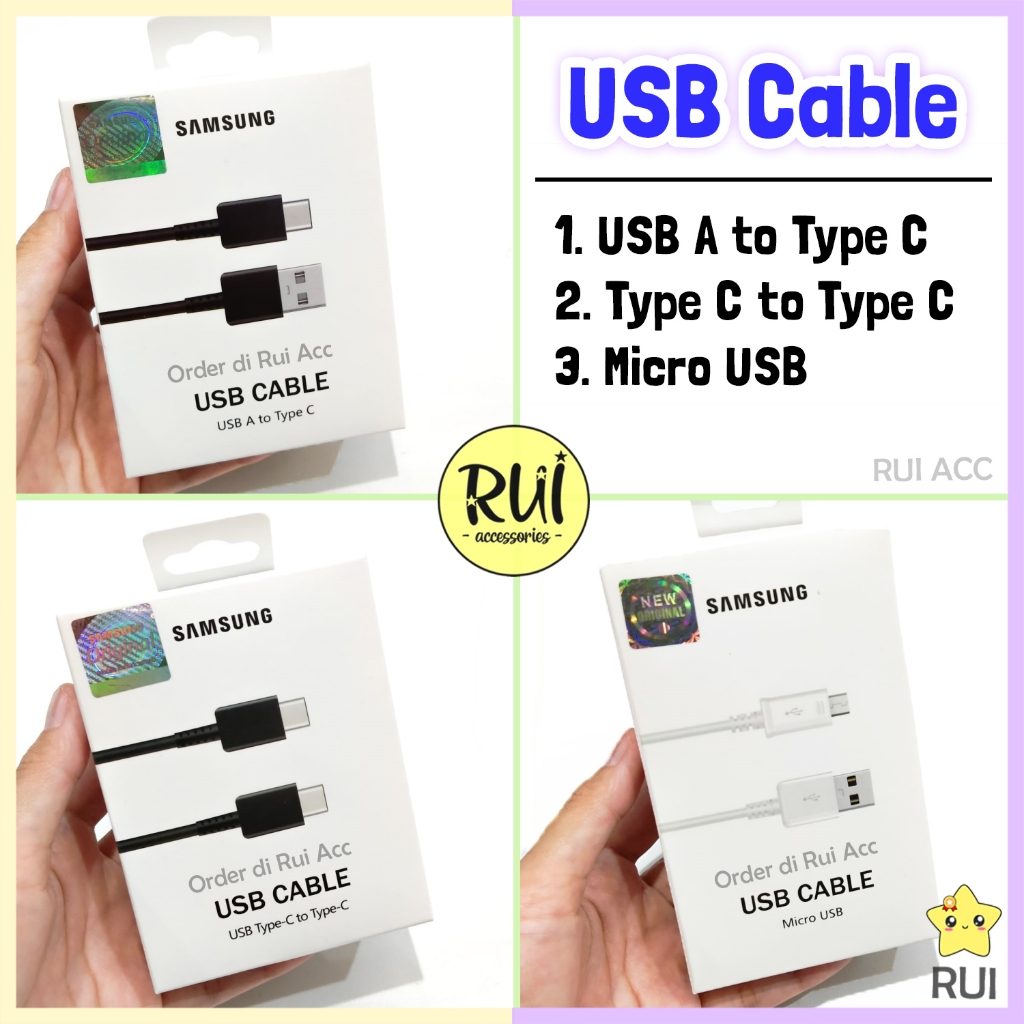 Jual USB Cable Kabel Data Charger Type C to Type C / USB Micro Casan ...