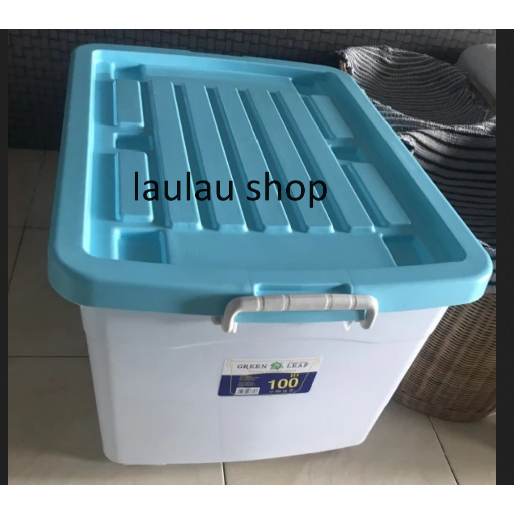 Jual Box Container 100 Liter Green Leaf 7882 Roda Sierra Kontainer ...