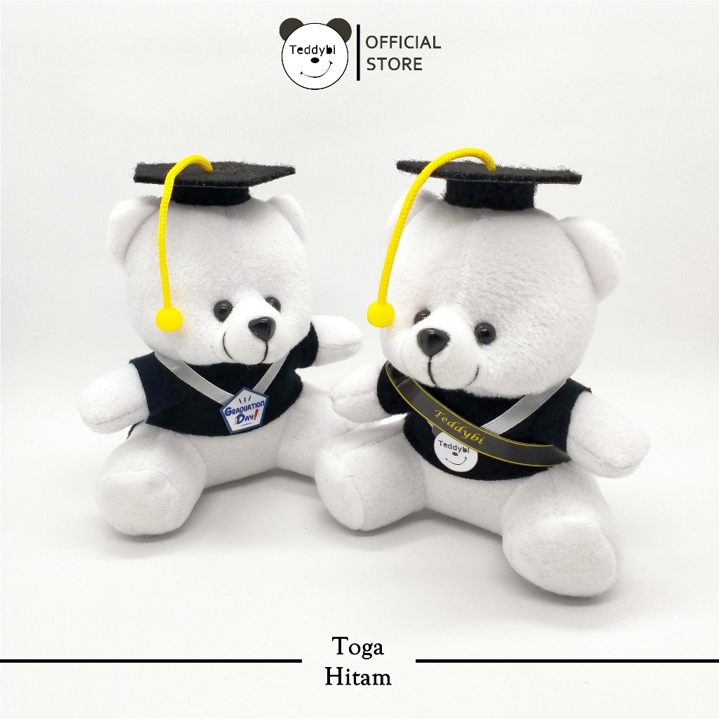 Jual TEDDYBI Boneka Wisuda Teddy Bear Mini Toga Hitam 'PUTIH' | Shopee ...