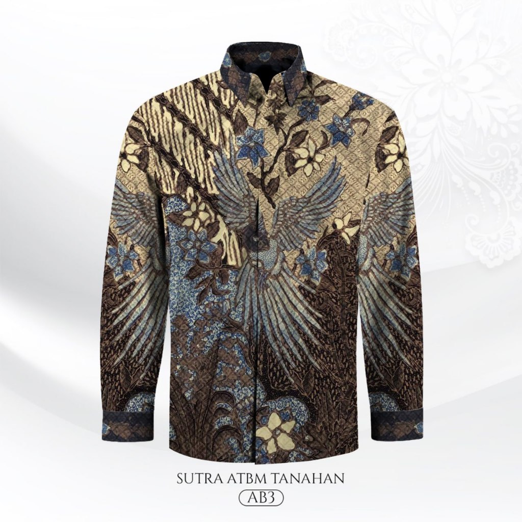 Jual Batik pria lengan panjang exclusive batik tulis bahan atbm sutera ...