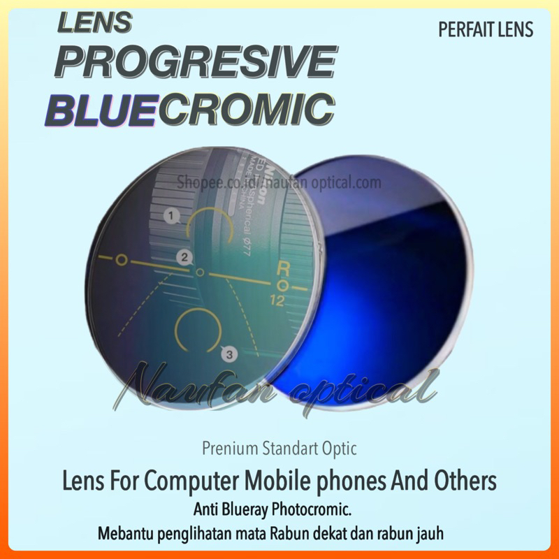Jual PROGRESIVE BLUECROMIC | Lensa PROGRESIVE PHOTOCROMIC BLUERAY ...