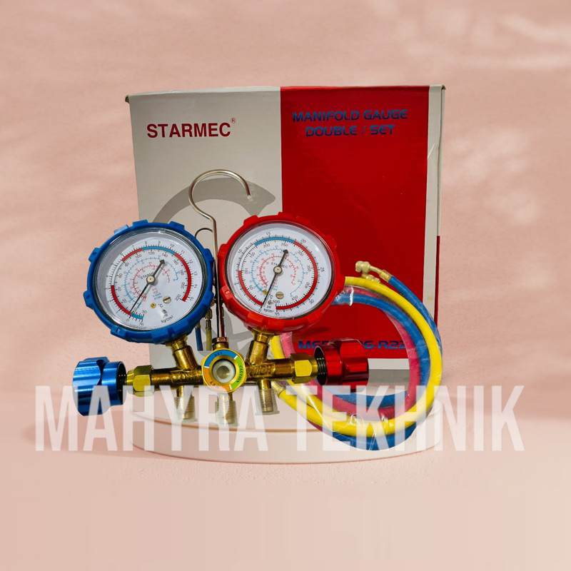 Jual manifold double utk r22 r32 r134a r410 | Shopee Indonesia