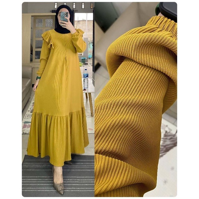 Jual Gamis Dress Rib Knit Premium | Shopee Indonesia