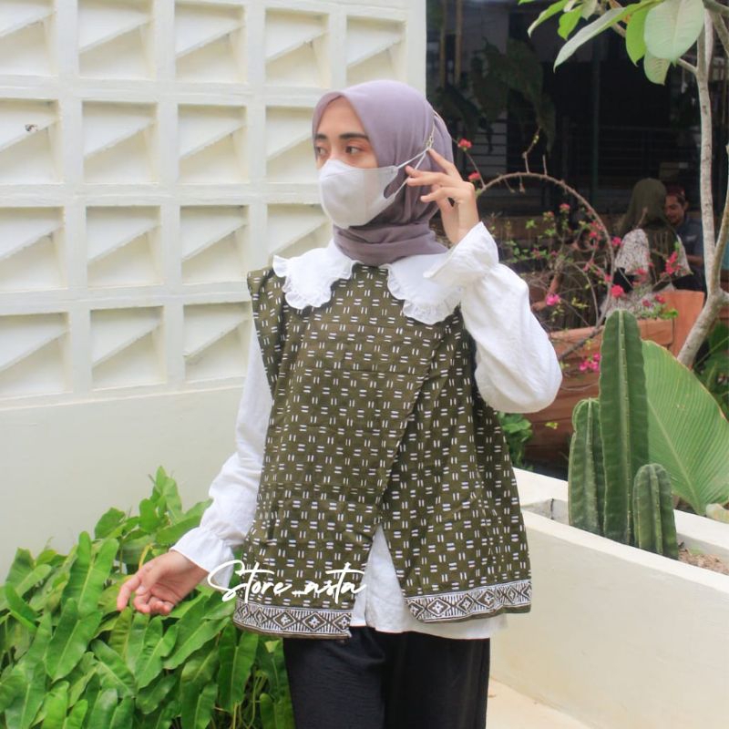 Jual VEST BATIK WANITA/VEST CASUAL WANITA/VEST SIMPLE KEKINIAN | Shopee ...
