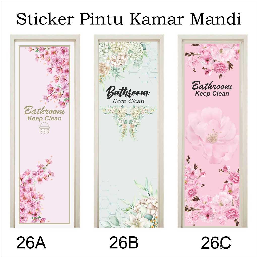 Jual Stiker pintu kamar mandi , bathroom sticker / Dekorasi | Shopee ...