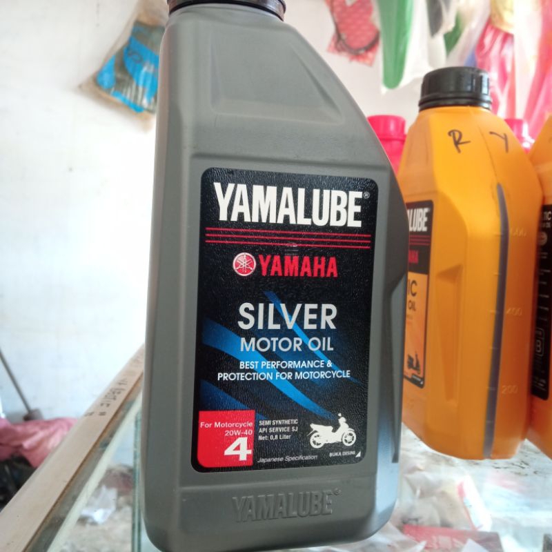 Jual YAMAHA SILVER MOTOR OIL OLI Original 800ml 20W-40 API SERVICE SJ | Shopee Indonesia