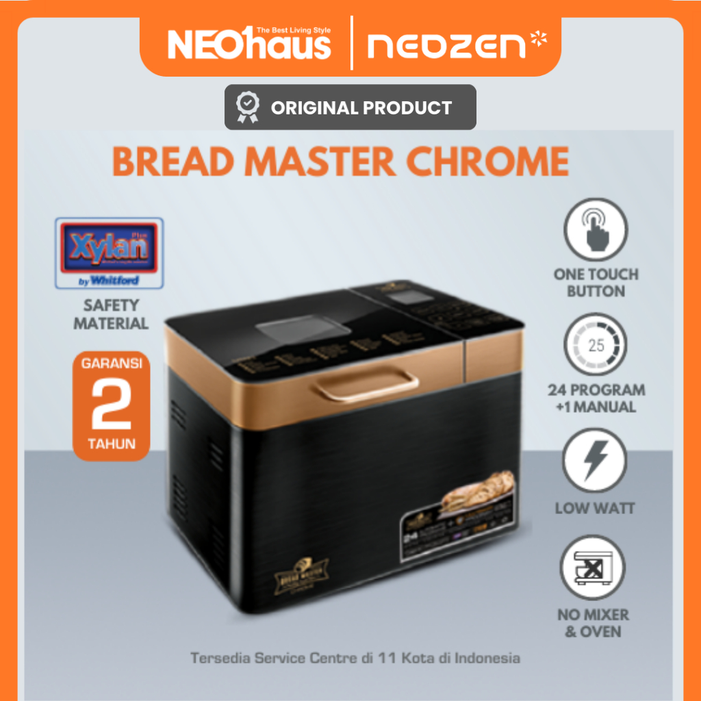 Jual NEOZEN BREADMASTER CHROME - Bread Maker Pembuat roti Instant Touch ...