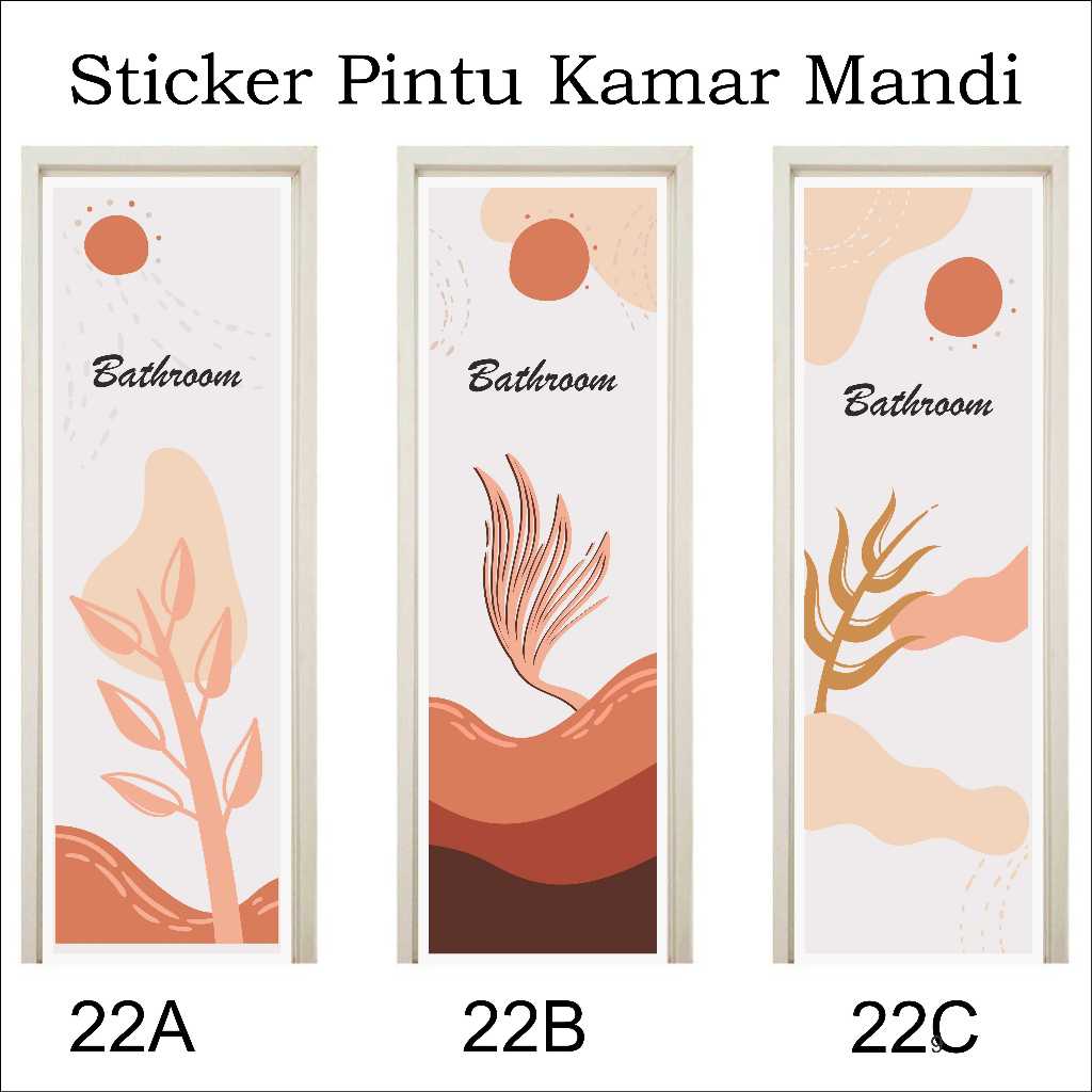 Jual Stiker pintu kamar mandi , bathroom sticker / Dekorasi | Shopee ...