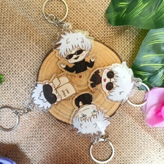 Jual GOJO SATORU Jujutsu Kaisen (JJK) Gantungan Kunci | Keychain ...