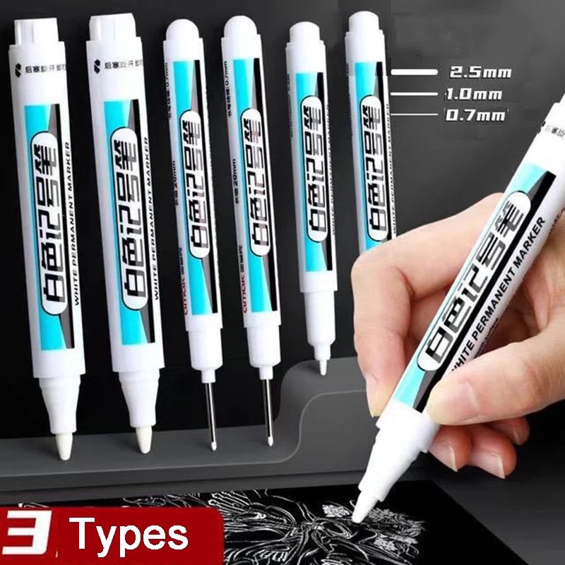 Jual Delunashop Marker white spidol putih tulis resi Pen Gel Putih ...