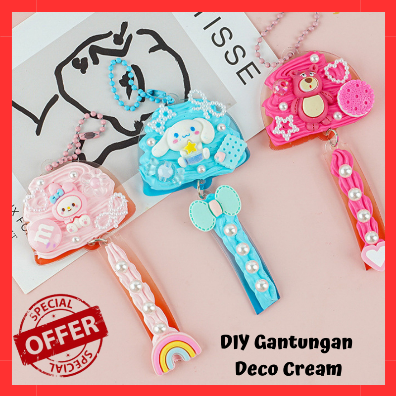 Jual DIY GANTUNGAN DECO CREAM DIY / Gantungan Kunci Aklirik Keychain ...