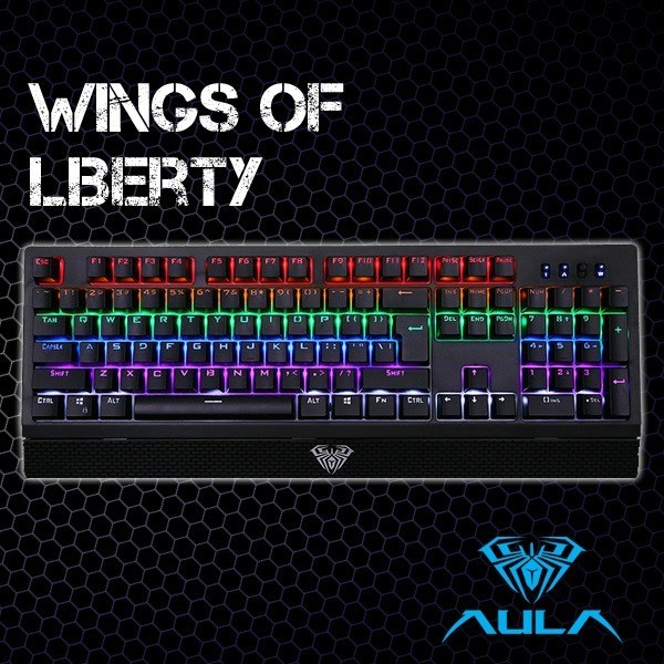 Jual Keyboard Gaming Aula Wings of Liberty 890S (RGB) | Shopee Indonesia