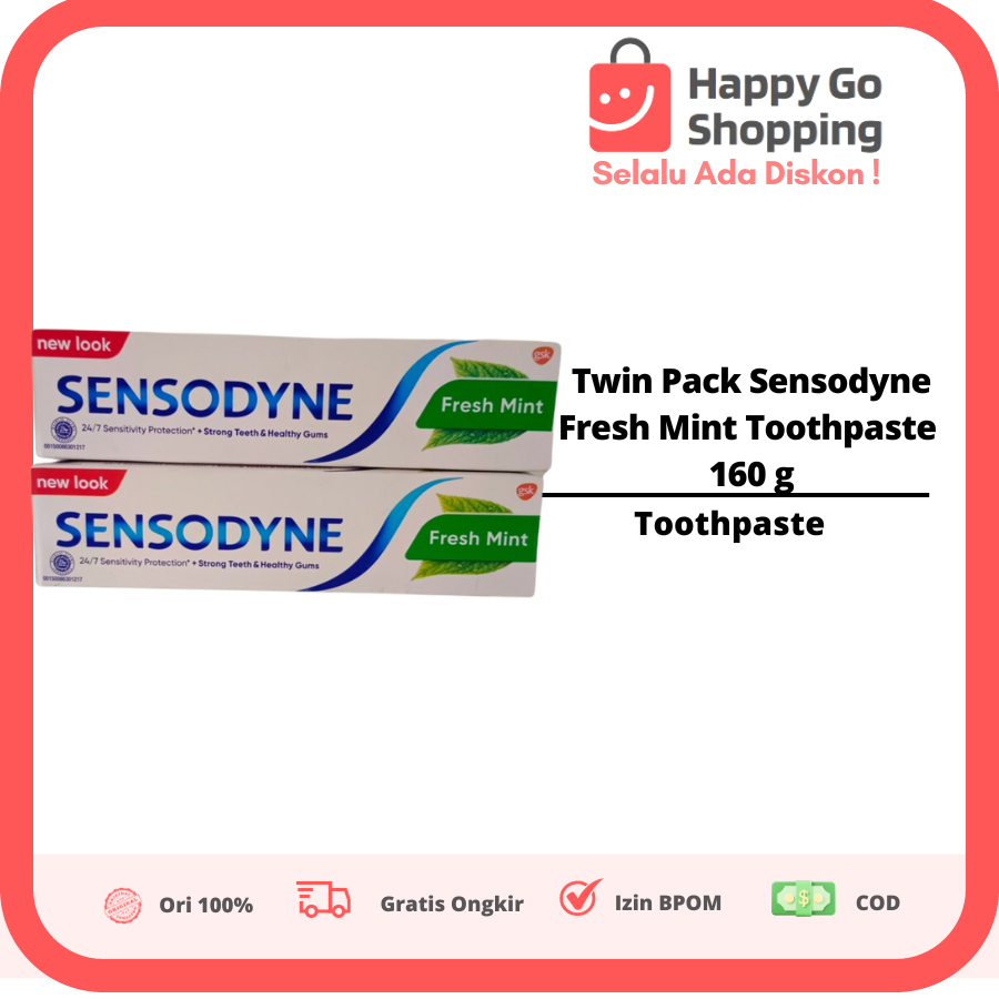 Jual Twin Pack Sensodyne Fresh Mint Toothpaste 160 g | Shopee Indonesia