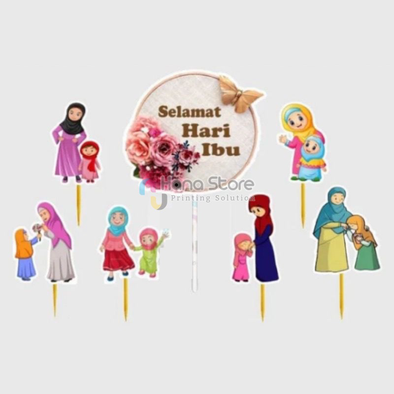 Jual Cake Topper Hari Ibu / Cake Toper Mother Day / Hari ibu | Shopee ...