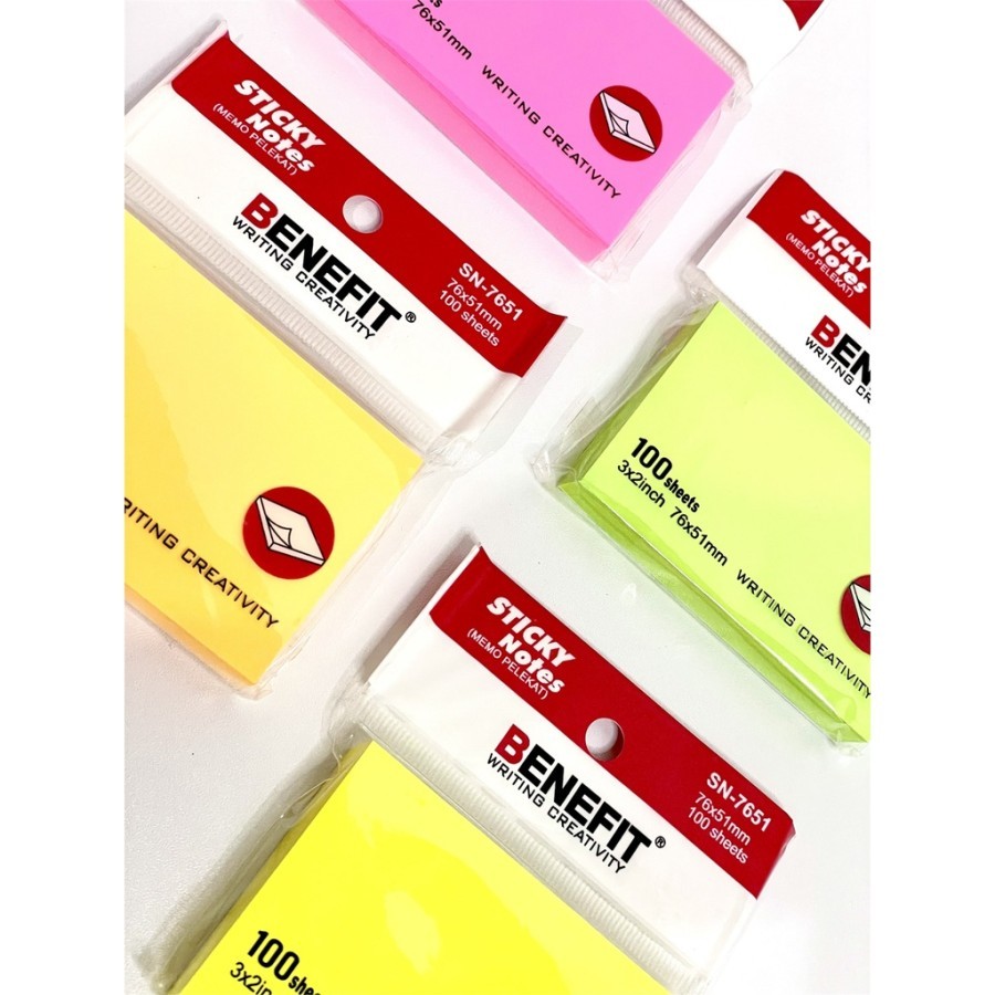 Jual Sticky Notes Warna Merk BENEFIT Isi 100 Lembar Color Post It ...