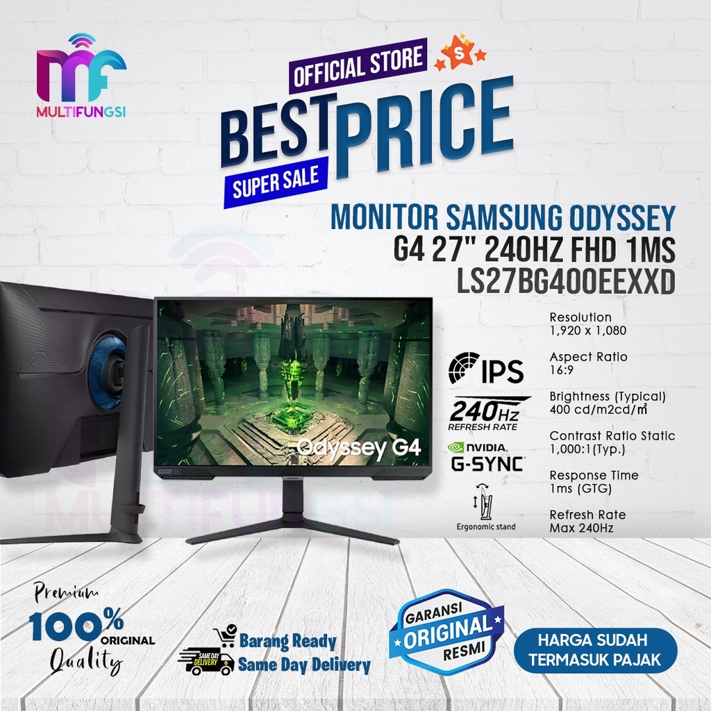 Jual Monitor Samsung G4 25" S25BG400 Odyssey FHD 240Hz 1ms Garansi ...