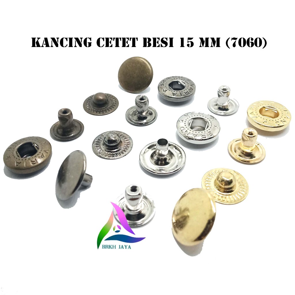 Jual Kancing Cetet Besi 15 mm / Kancing Jepret / Snap Button (144 set ...